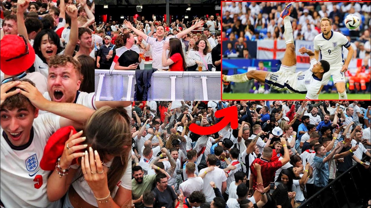 England Fans Crazy Reactions to Jude Bellingham Bicycle Kick Goal vs ...