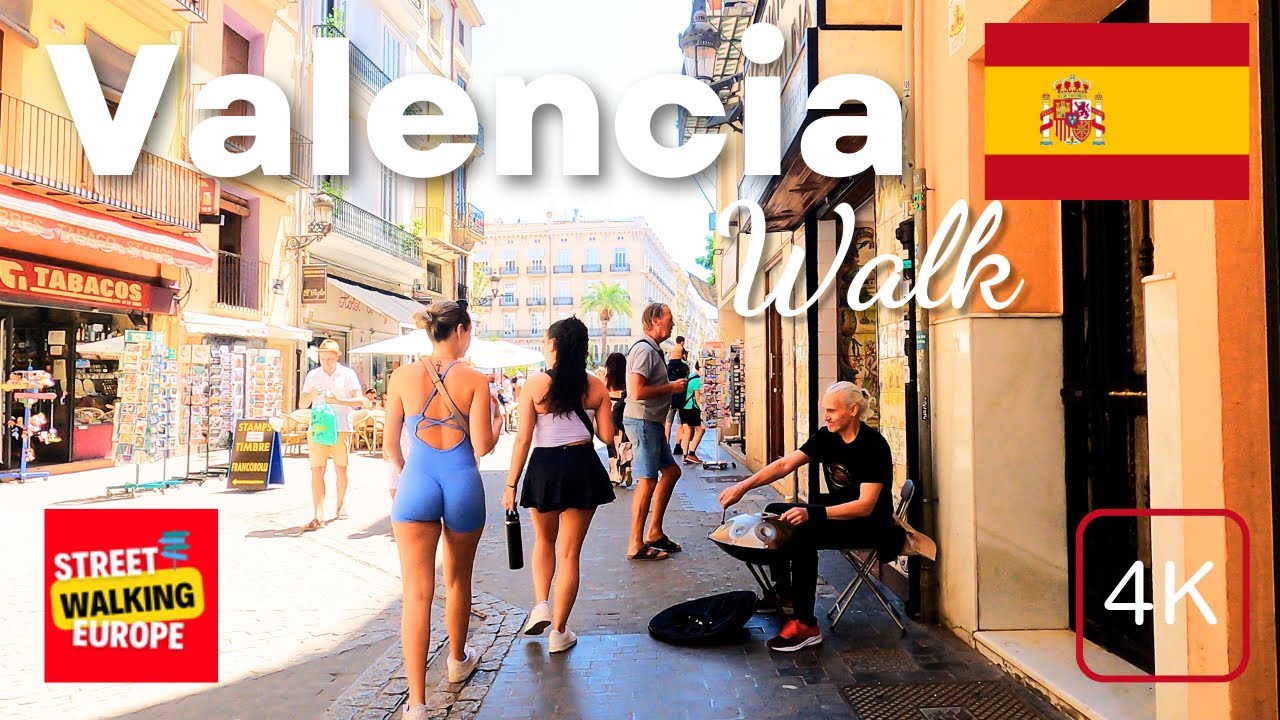 Valencia, Spain 🇪🇸 - 4K-HDR Walking Tour - Cycling Europe
