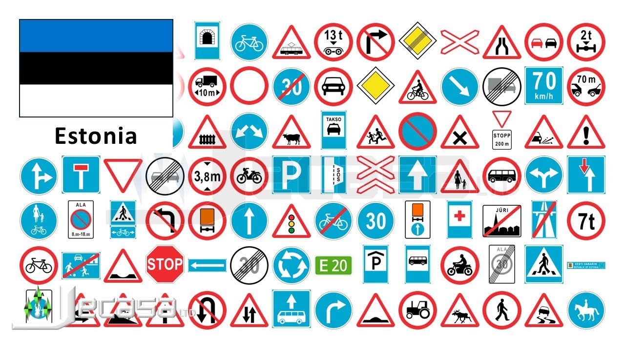 Traffic-Road Signs in Estonia | English Vocabulary with Pictures ...