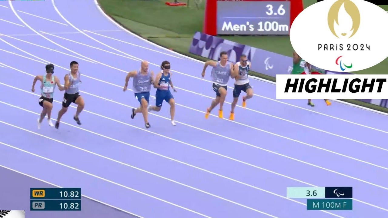 Paralympic Athletics Men's 100m T11 Highlights 2024 | Greece’s Ghavelas ...