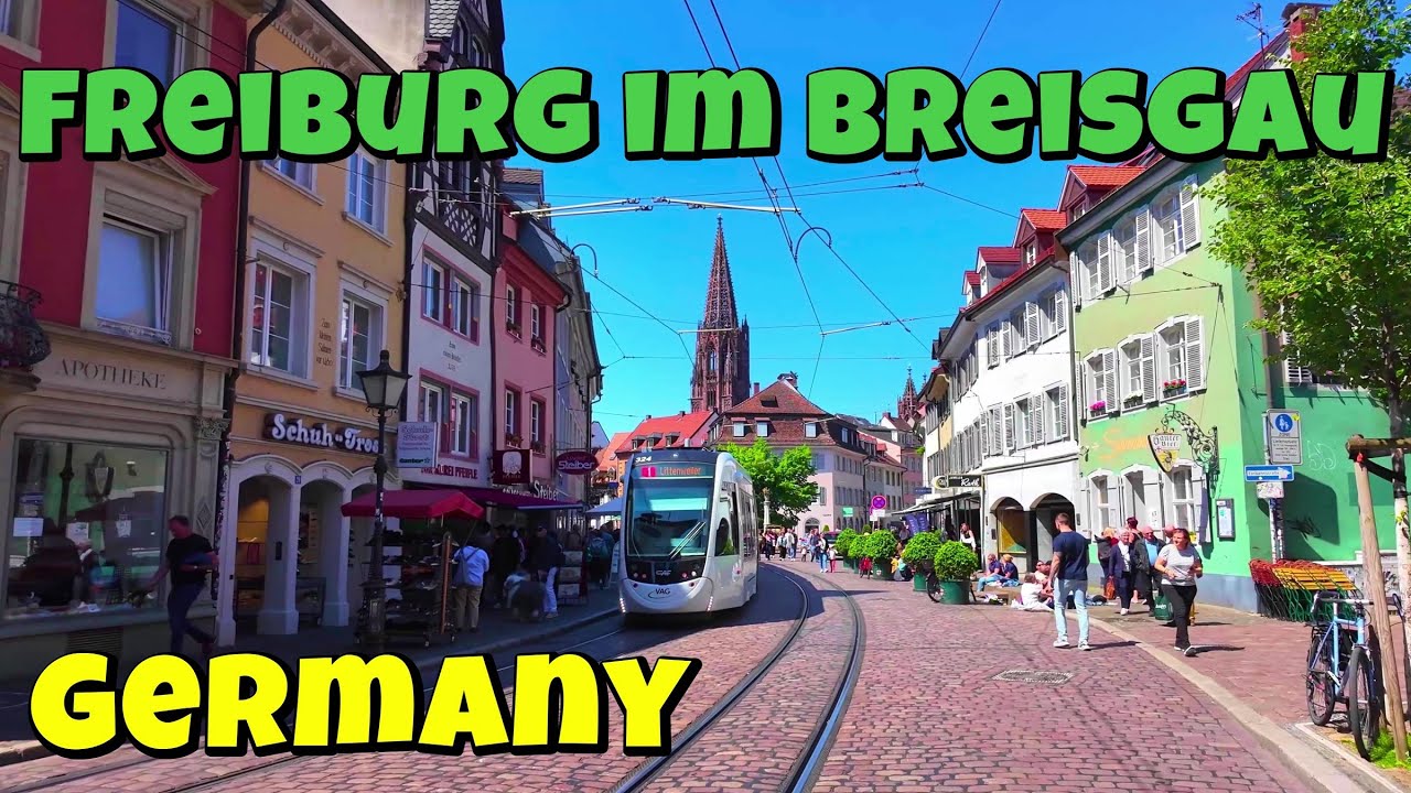 Freiburg im Breisgau, Germany 🇩🇪 – Relaxing 4K City Walk - Cycling Europe