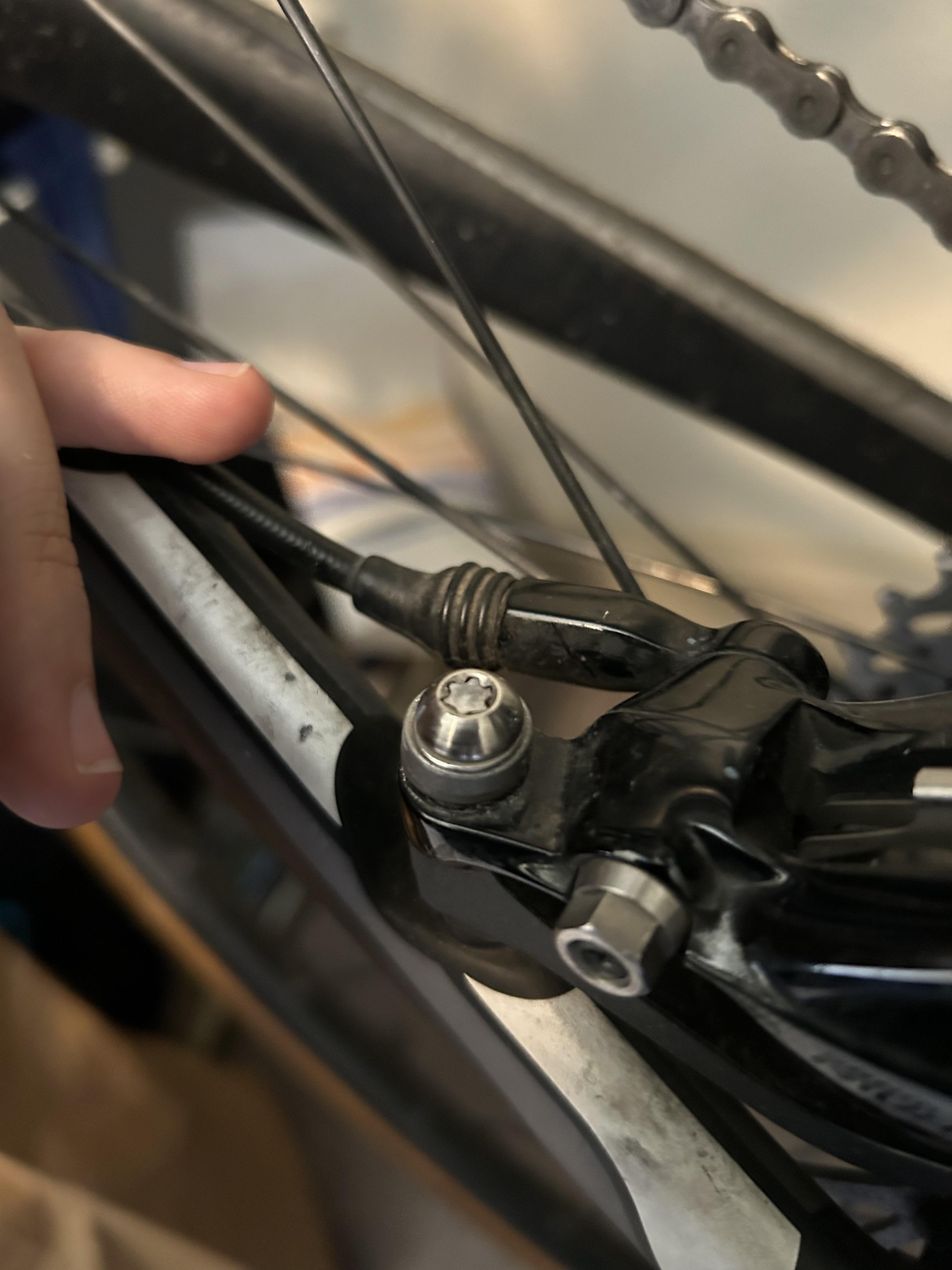 Snapped torx head in the head of brake caliper bolt. - Cycling Europe