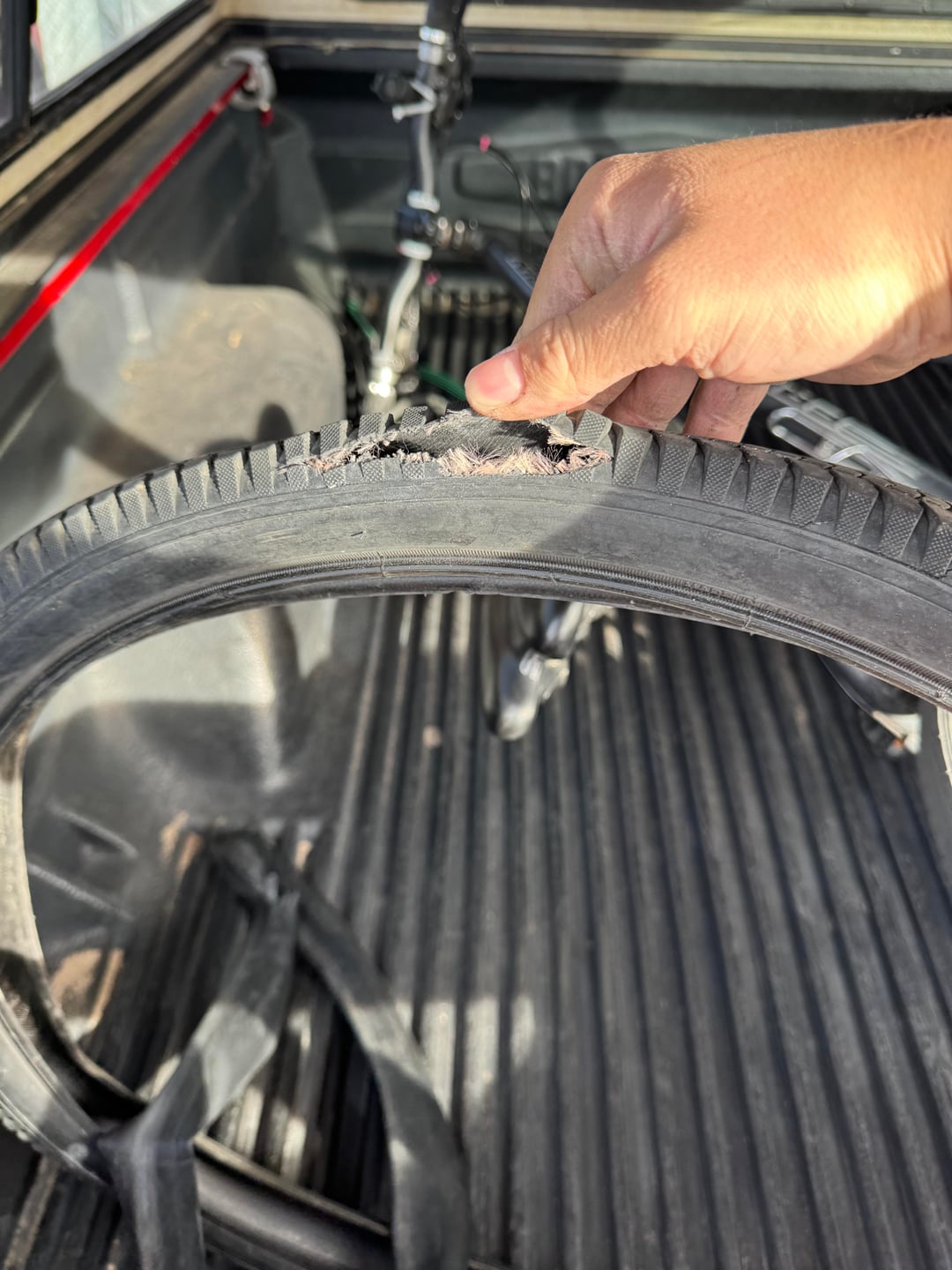 Why did the tire fail/ blowout? Tire shows minor dry rot other than the ...