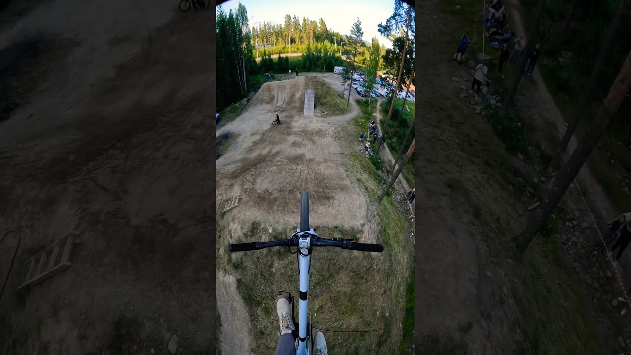 Swedens biggest slopestyle jumps 🤌🏻 #bike #biking #dirtjump #mtb # ...