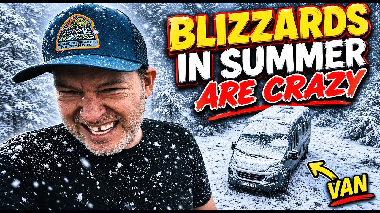 30 Days of Summer Blizzard, Heavy Rain & Snow Storm Camping: 7 Hours of ...